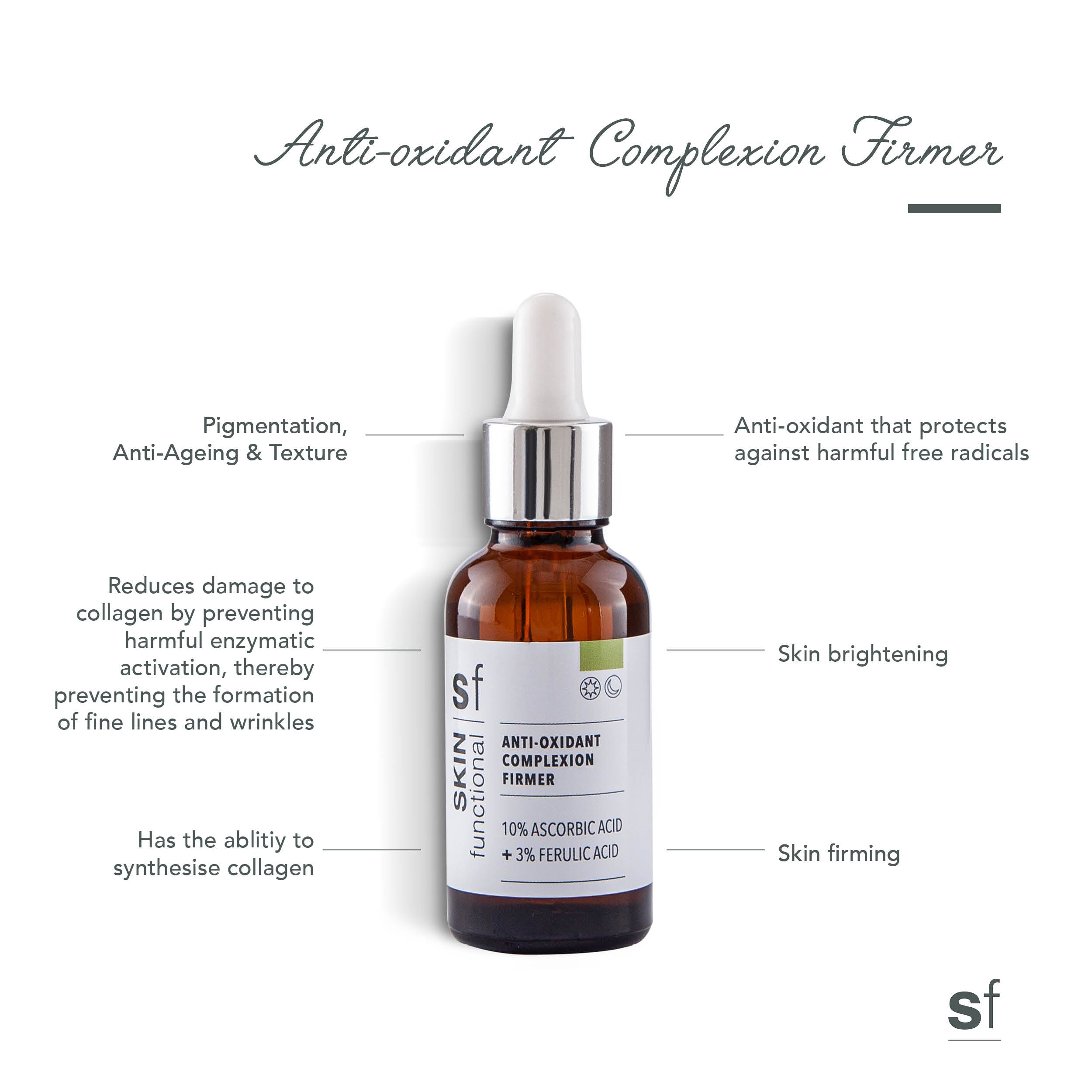 Skin Functional Anhydrous Vitamin C Anti-Oxidant Complexion Firmer-30m ...